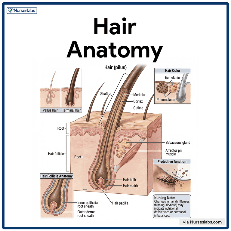 Integumentary System Anatomy and Physiology - Nurseslabs